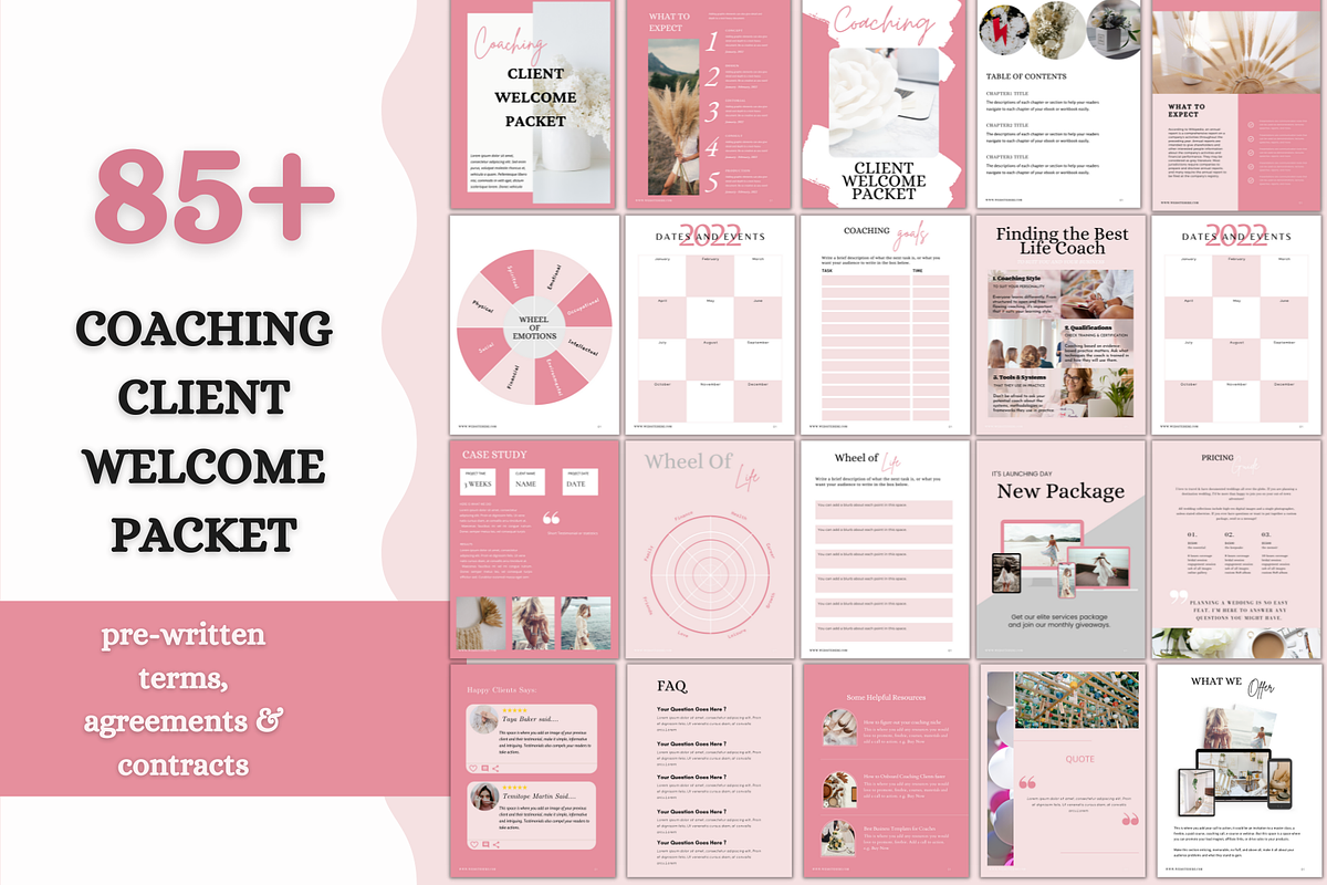 Coaching client welcome packet