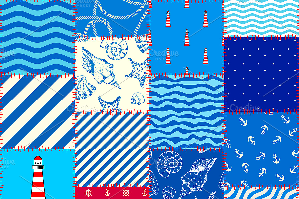 Marine and nautical style patterns
