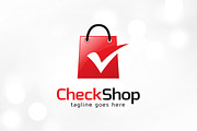 Check Shop Logo Template, a Branding & Logo Template by gunaonedesign