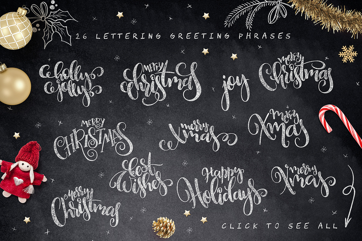Christmas lettering collection, an Object Graphic by catary art