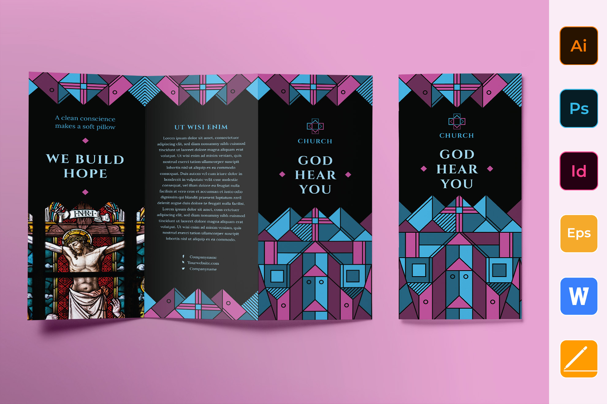 Church Brochure Trifold, a Brochure Template by TemplatesNow ...