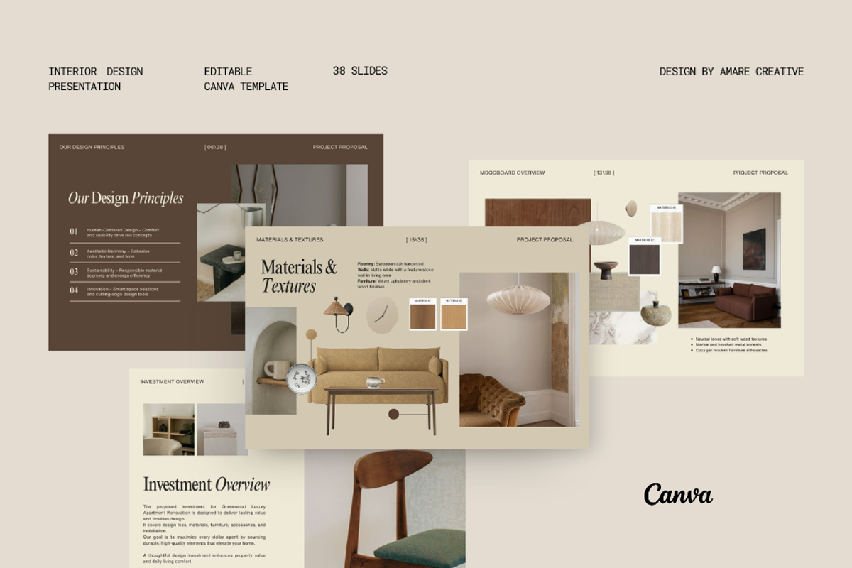 Interior Design Project Proposal Template | Amare creative