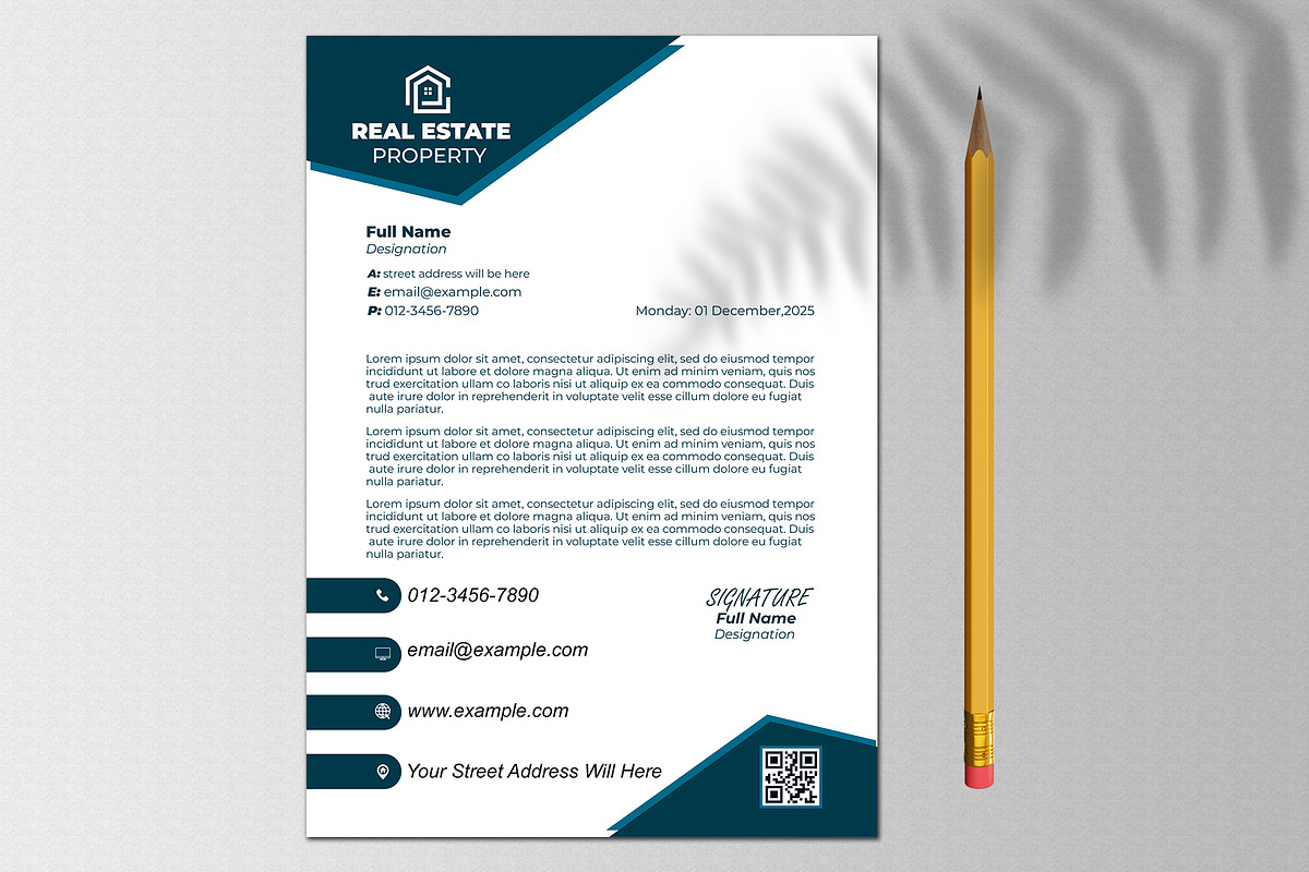 Printable Letterhead Layout