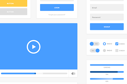 Complete Flat UI Kit (PSD), an UI Kit Template by Jamie Peak