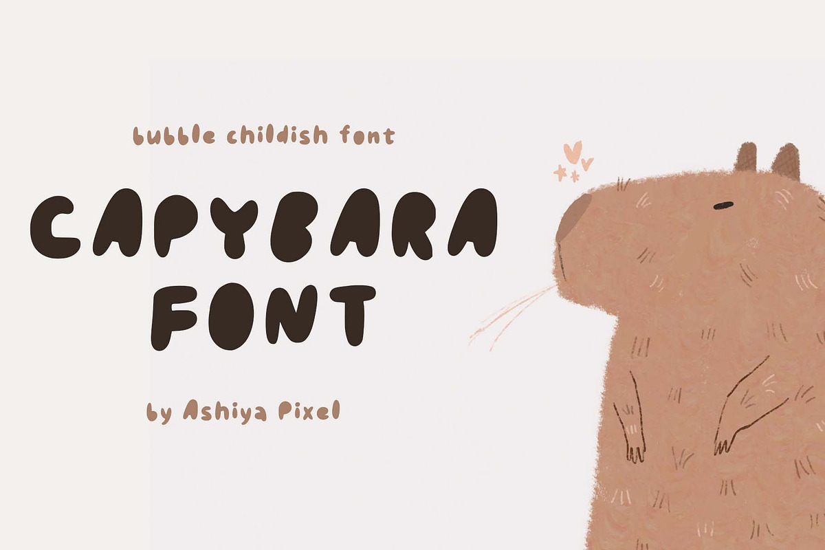 Capybara Font - Bubble Font