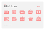 Red Short Lines, an Outline Icon by Kirill