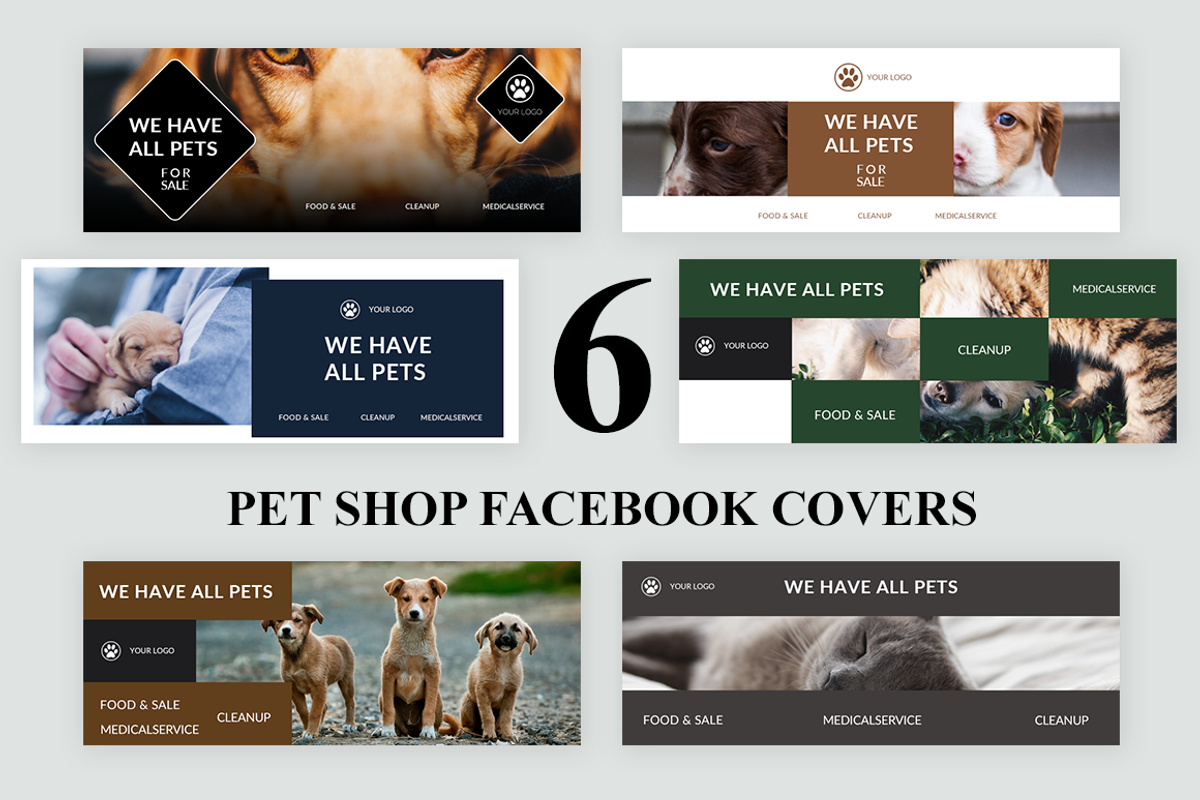 6 Pet Shop Facebook Covers - SK, a Social Media Template by UNIK Agency