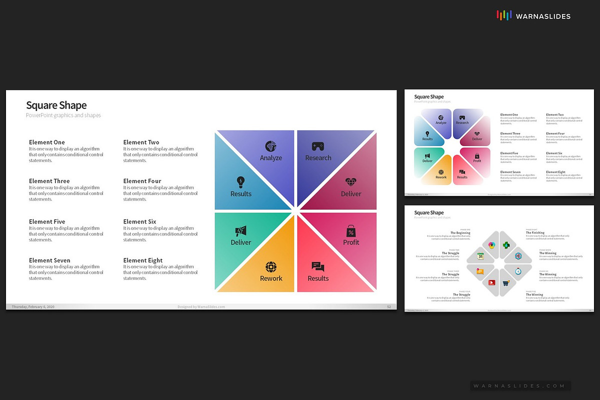 Square PowerPoint Templates | Creative Market