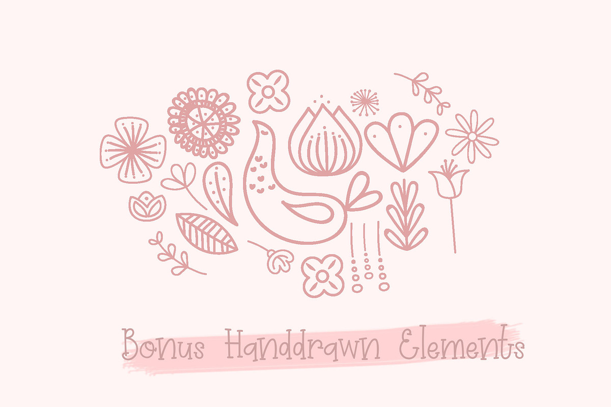 Prim Rose - Lovely Handwritten+EXTRA, a Slab Serif Font by Dm Studio