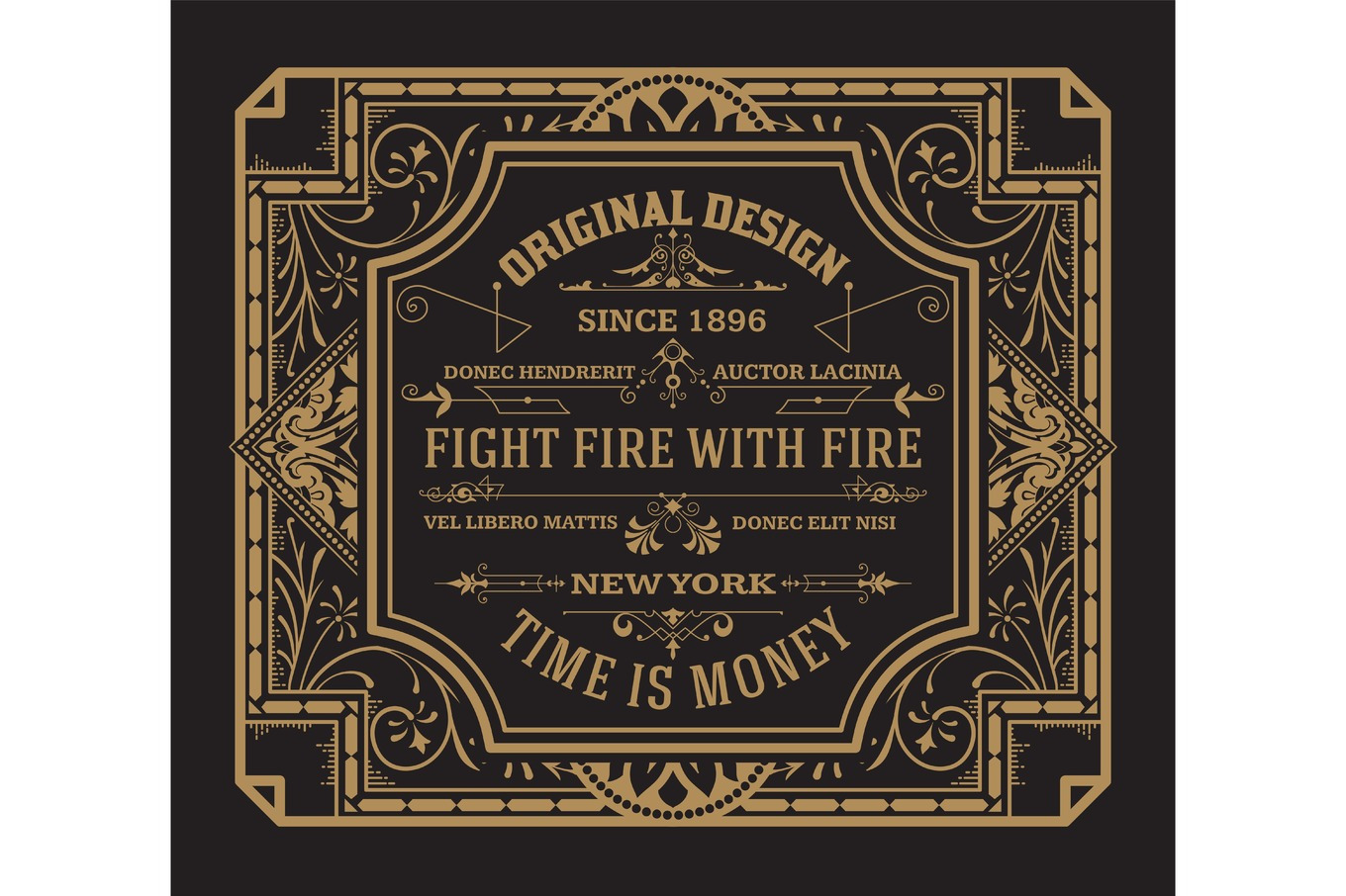 Retro card design with engraving, a Decorative Illustration by ...