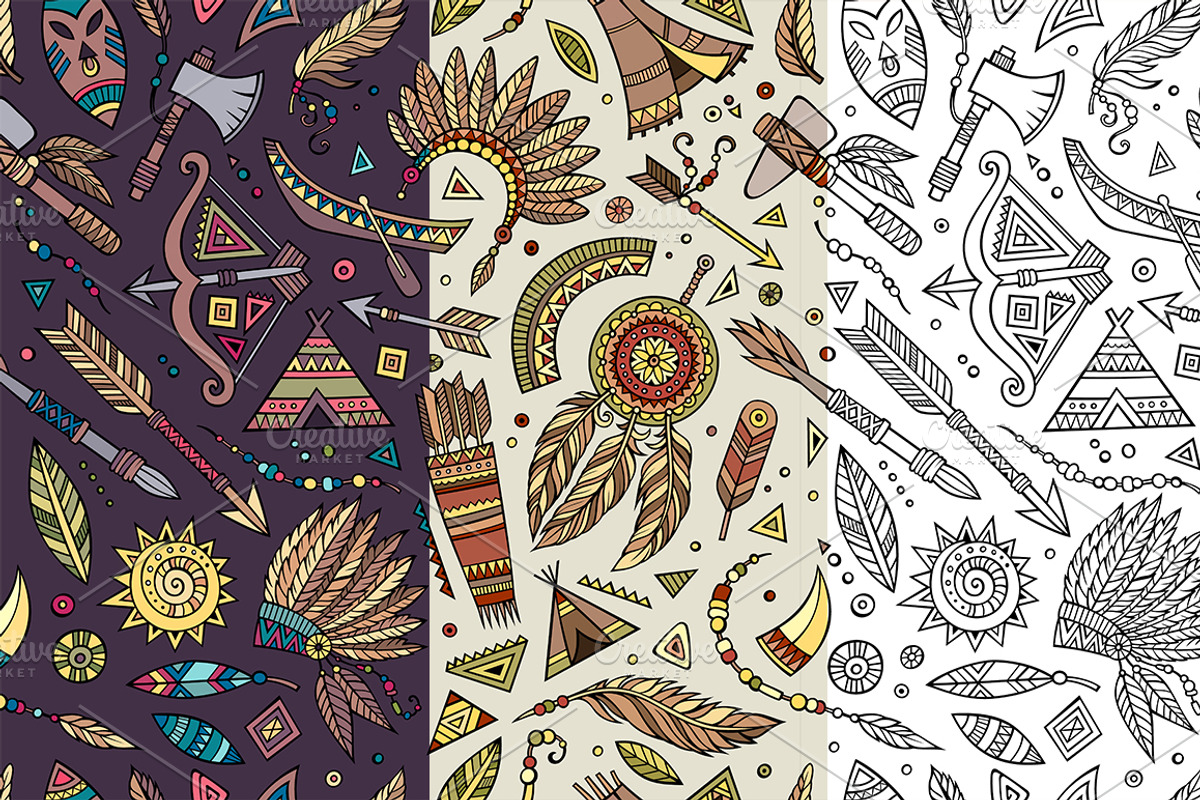 Tribal Ethnic Vector Pack, a Decorative Illustration by BALABOLKA
