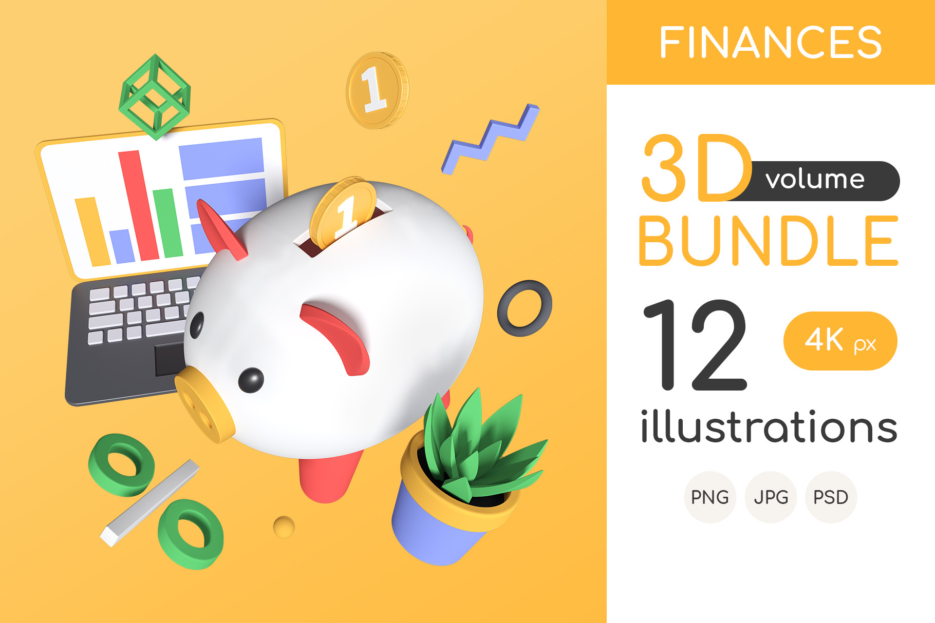 Finance 3D Illustrations, a Finance Illustration by Boyko Pictures