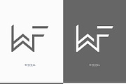Monogram icon logo WF, a Branding & Logo Template by idesign_4u