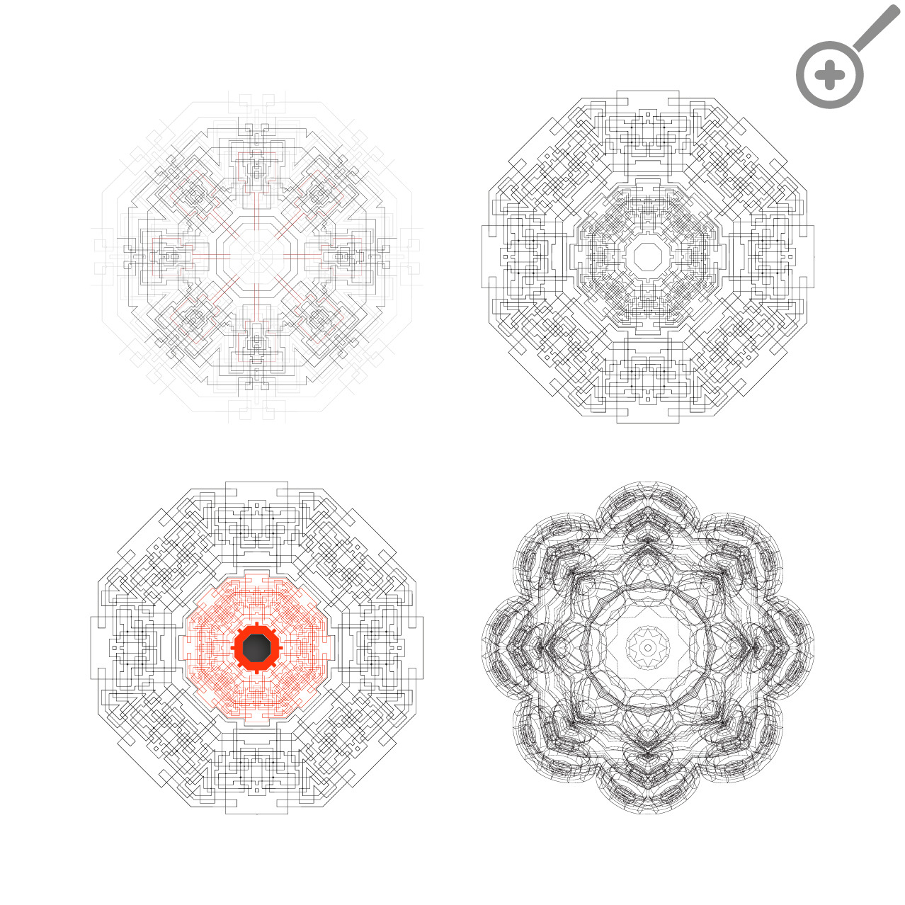Set of 4 round vector shapes, an Object Illustration by VectorShop