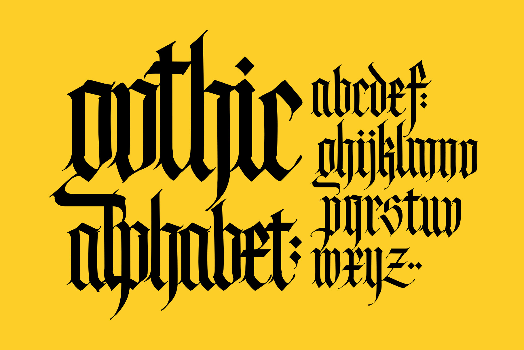 Vector! Gothic alphabet - 03, an Object Graphic by GeekClick