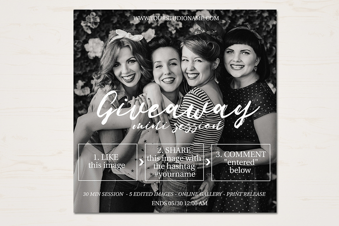 Instagram Promotion Marketing Board, a Marketing Template by ...