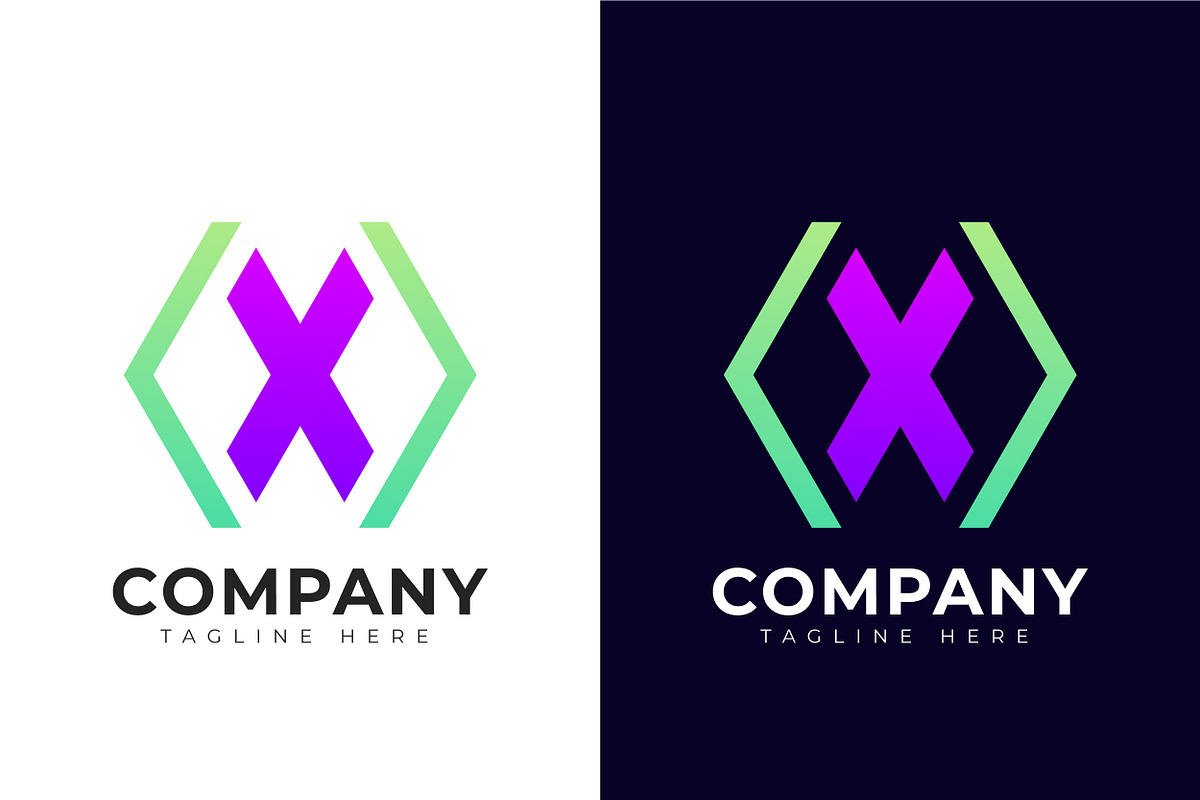 Letter x logo design template | Creative Market