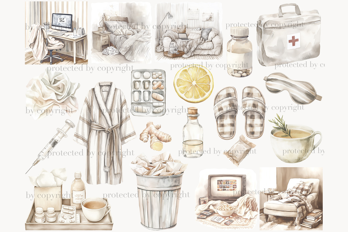 Sick Day Clipart | Cozy Home Medical