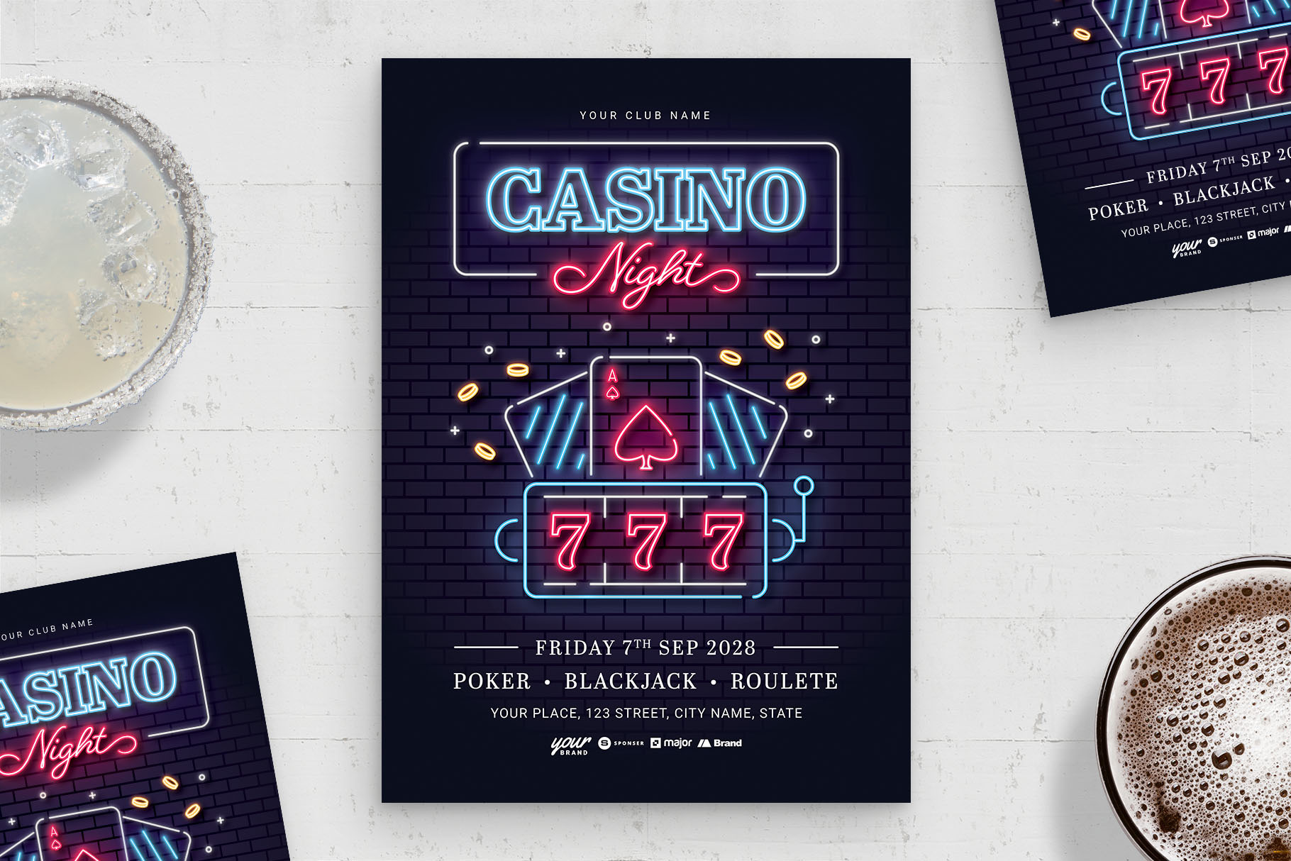 Casino Flyer Template, a Flyer Template by BrandPacks