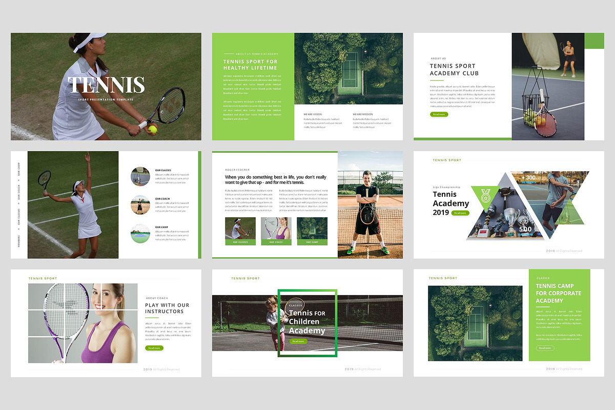 Tennis-Sport PowerPoint Template, a Presentation Template by Art StoreID