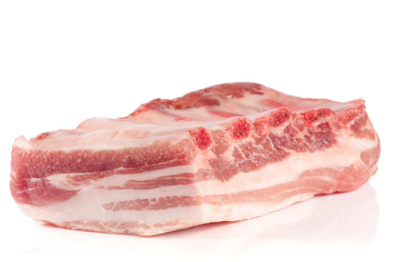 Piece of pork isolated on white background featuring butcher, pork, and ...