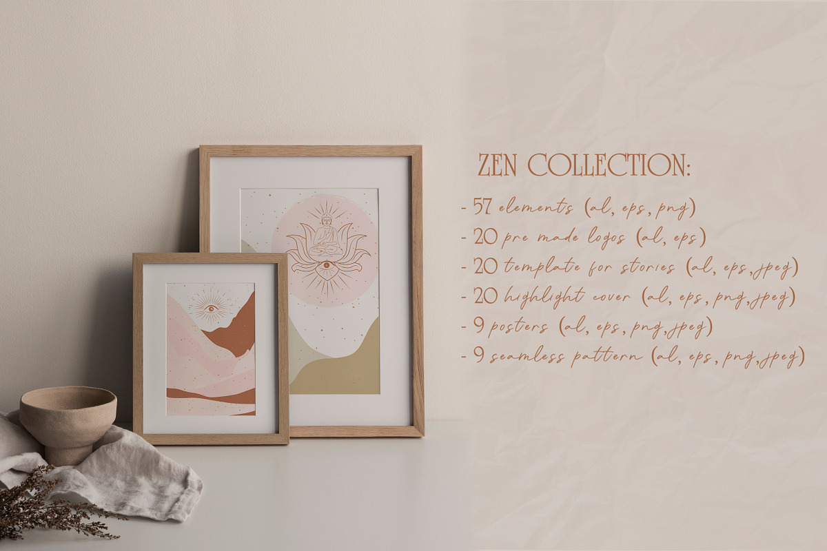 Zen Collection, a Decorative Illustration by Mio Buono