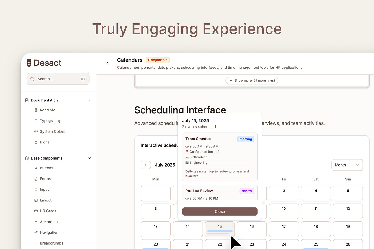 Desact HR Design System, a React Template by Hsnplnt