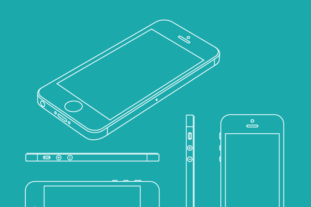 Apple Devices Vector Template, an Illustration by Tony Gines