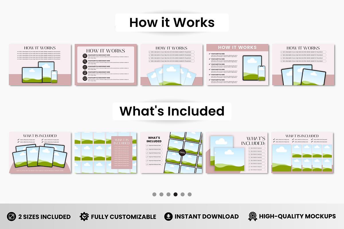 Printables Canva Mockup Templates Pink