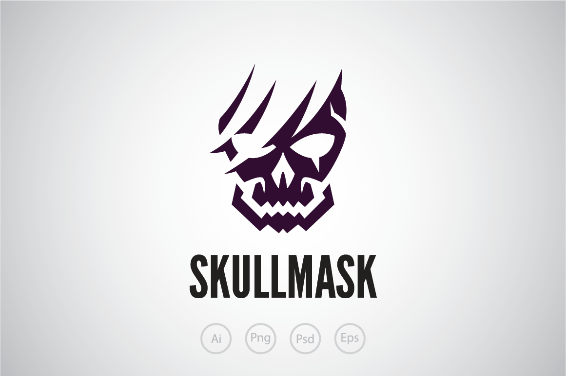 Broken Skull Logo Template, a Branding & Logo Template by Heavtryq Design