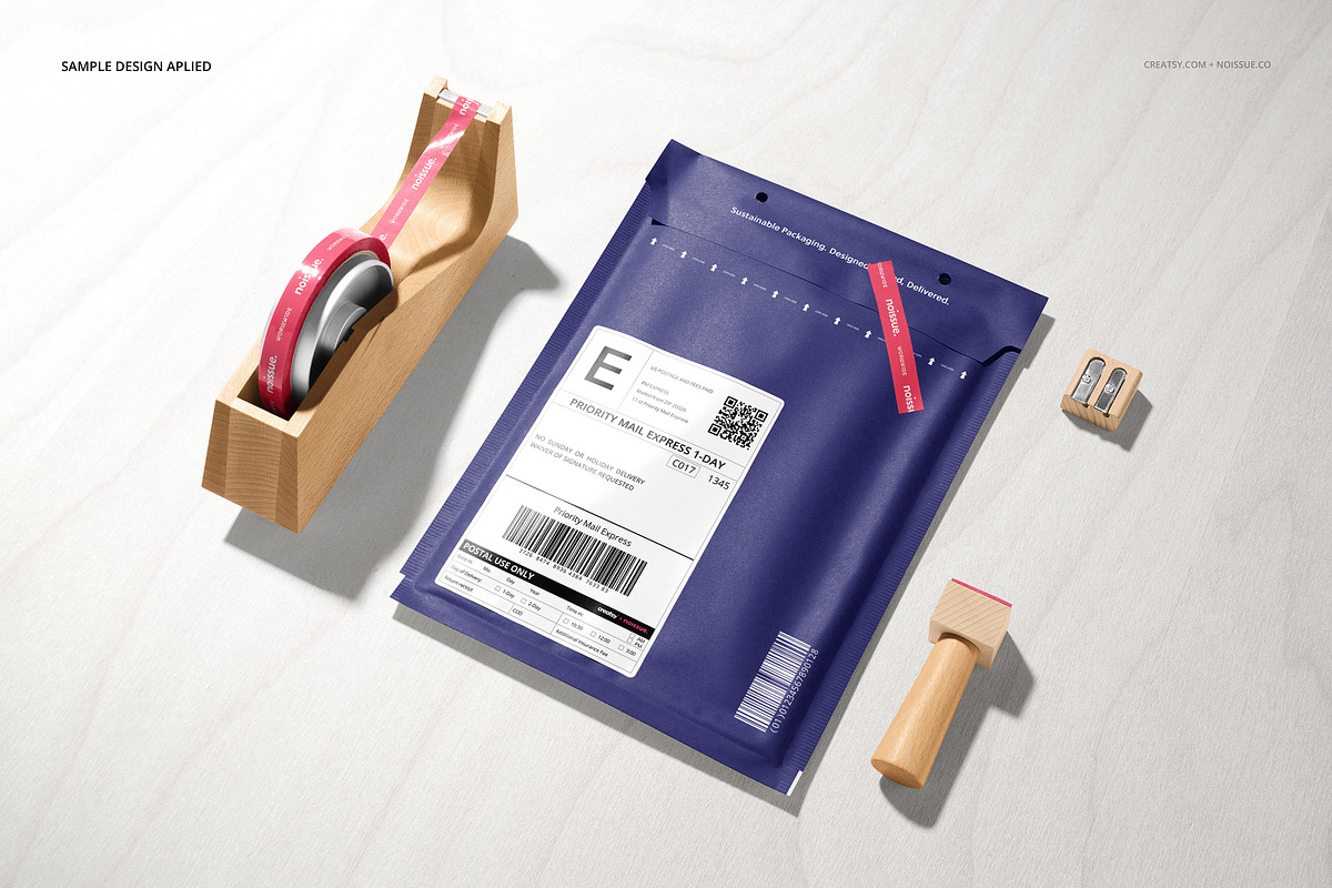 Noissue Shipping Labels Mockup Set, a Packaging Mockup by creatsy5