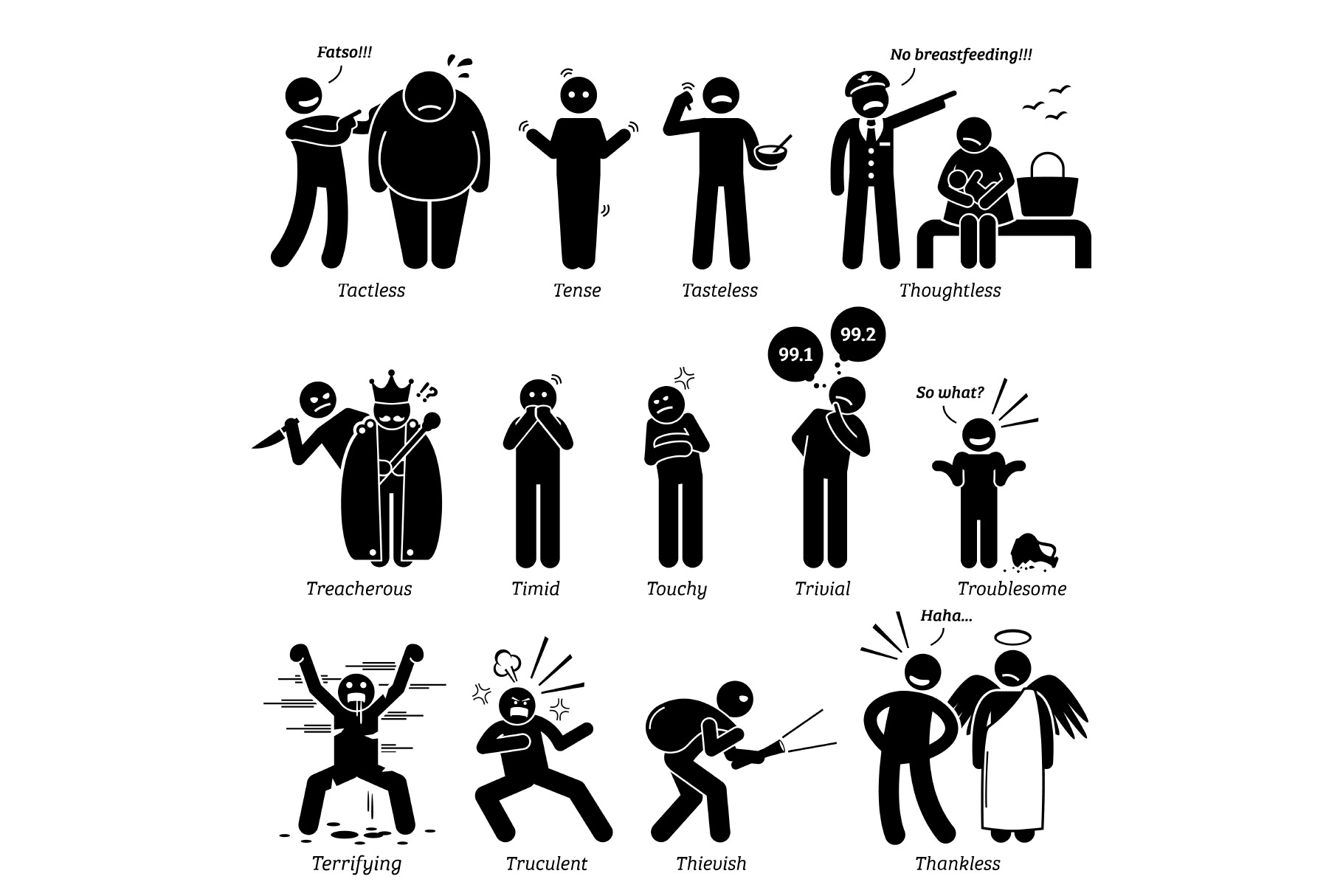 Negative Personality Character Trait, an Icon by Leremy Stick Figures