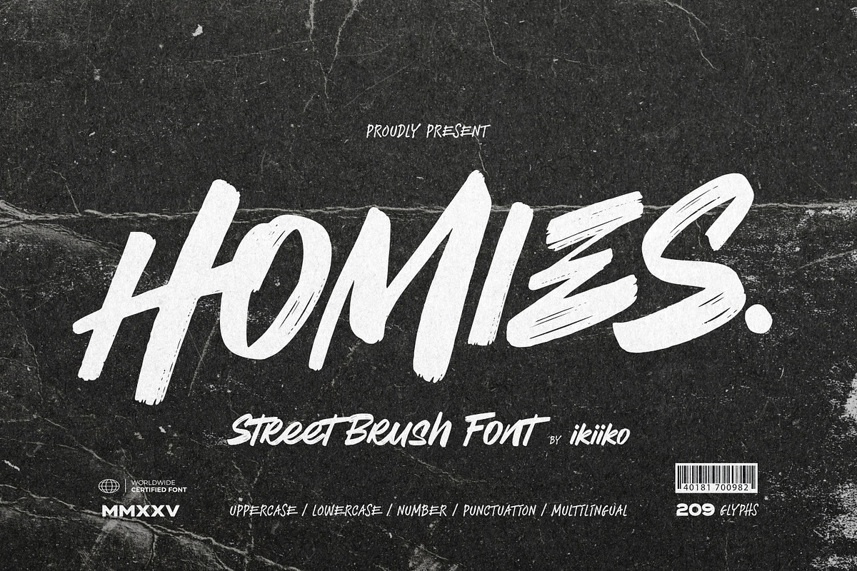 Homies - Street Brush Font