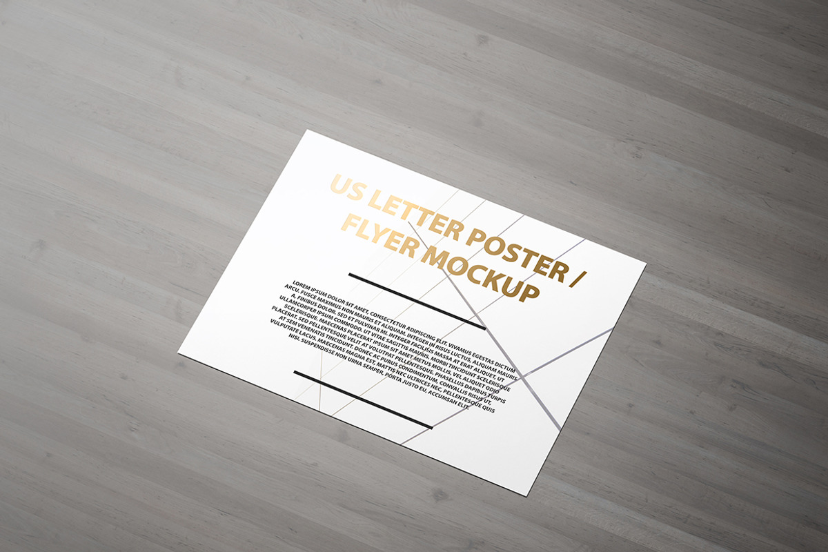 US Letter Flyer Mockup, a Print Template by professorinc