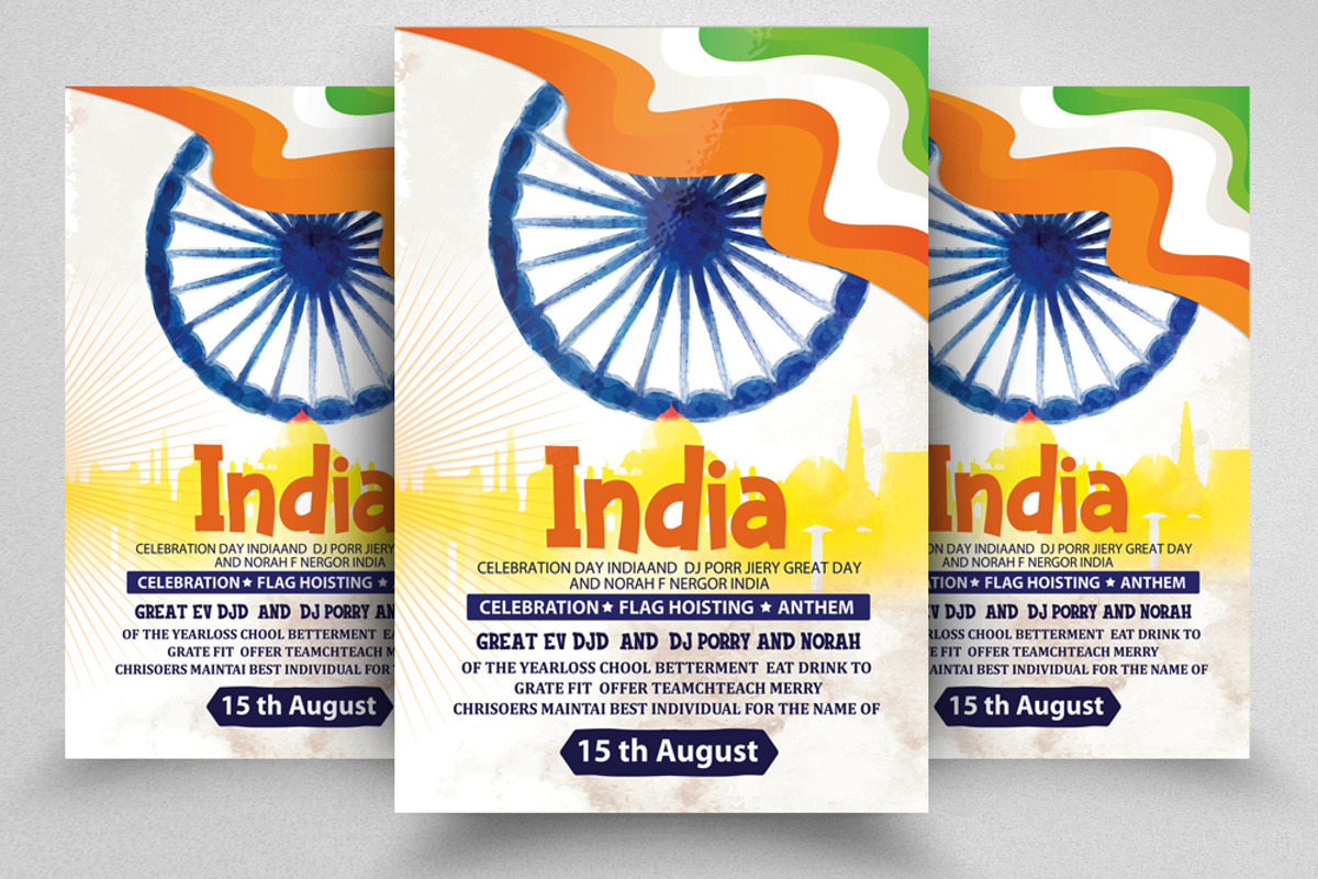 Indian Independence Day Flyer, a Flyer Template by Psd Templates
