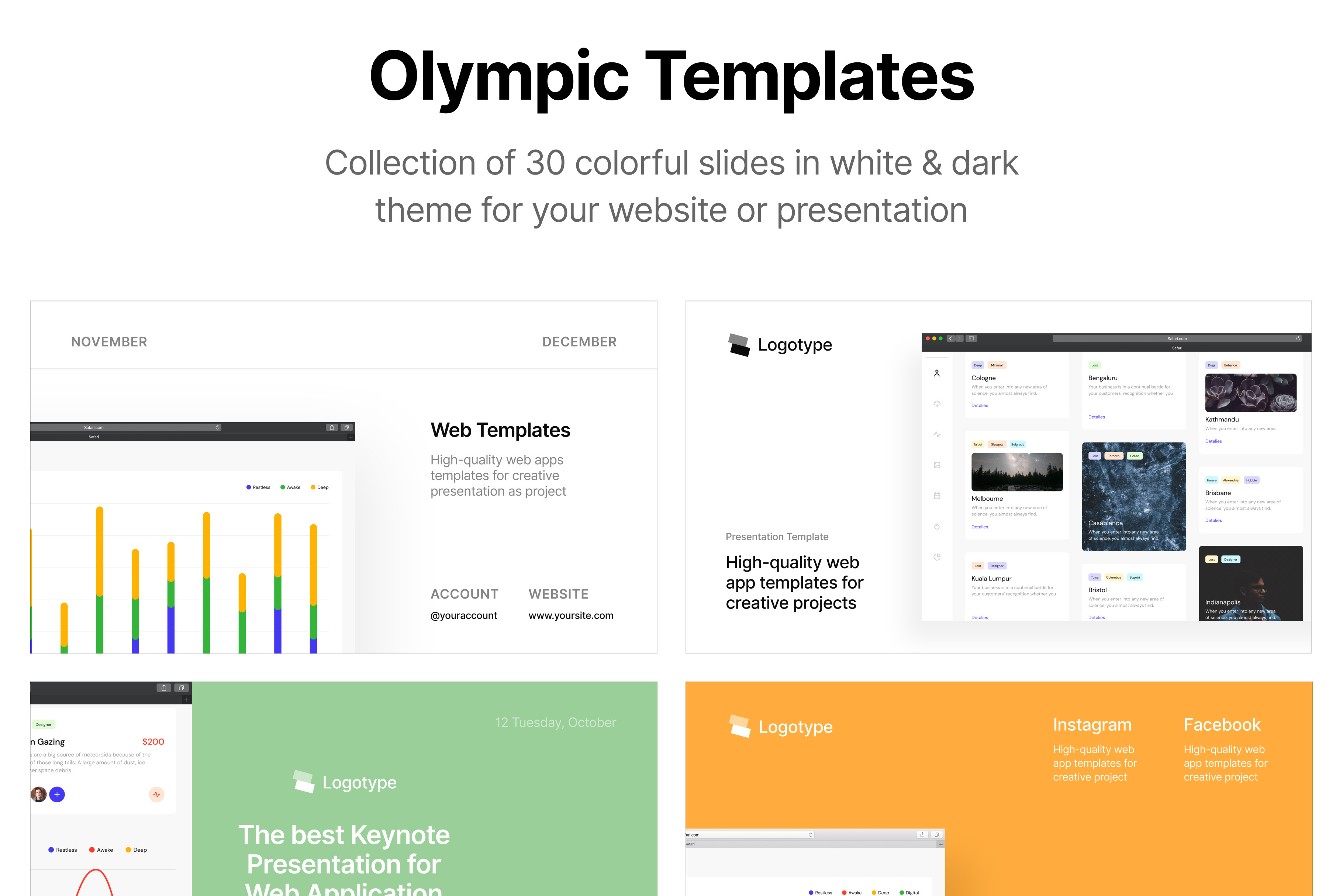 Olympic Templates, a Presentation Template by Craftwork | Creative Market