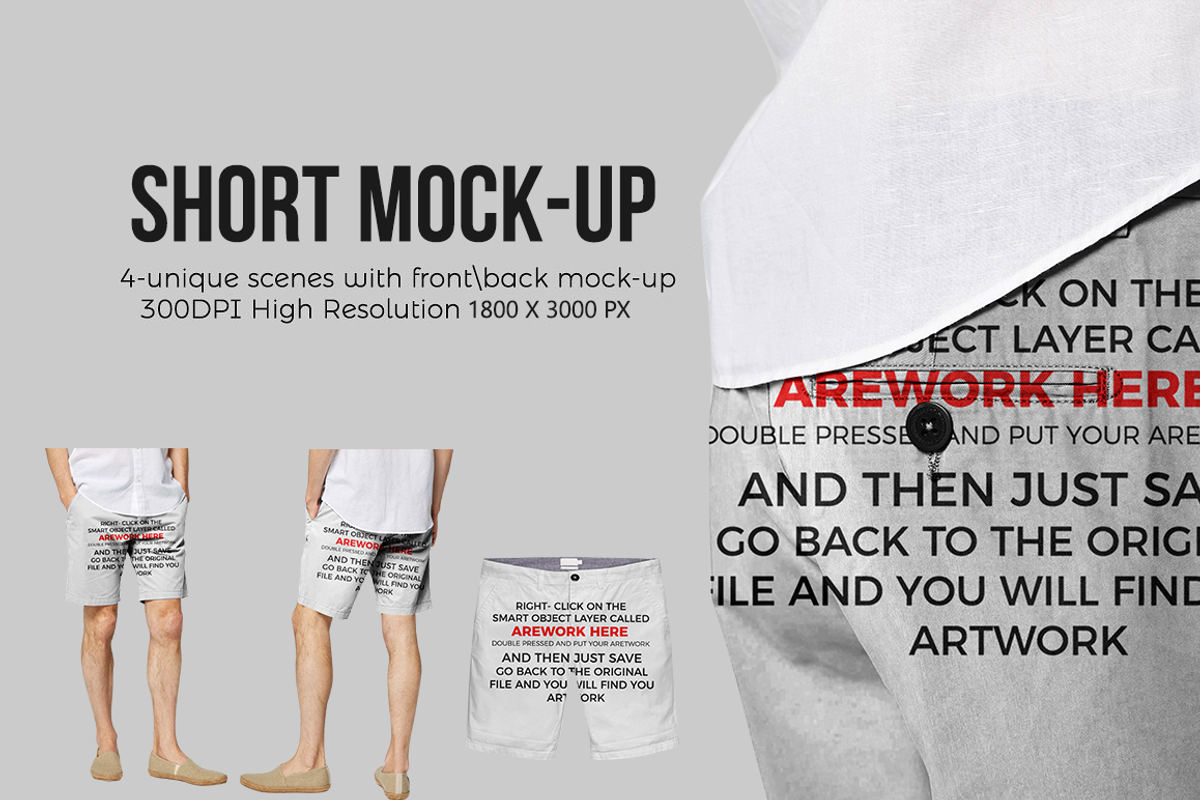 Short Mock-up, a Bottom Mockup by Mock-up Store