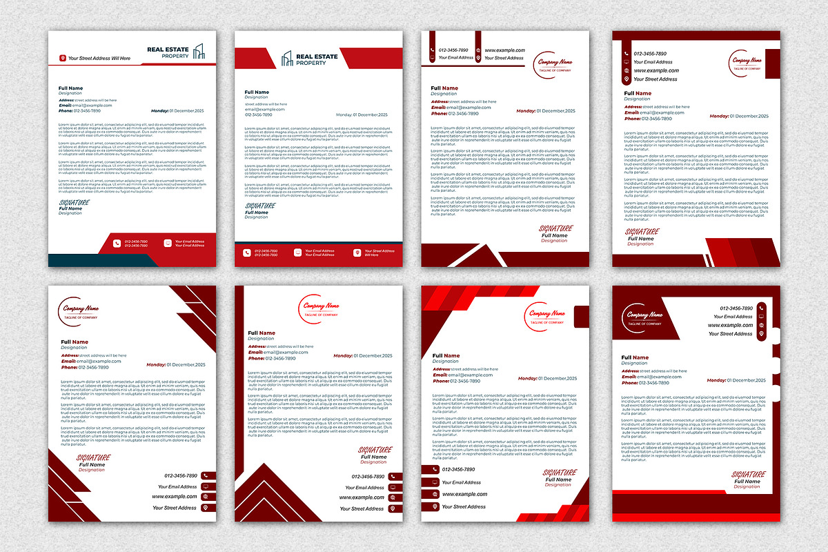 Letterhead Template 100 Designs