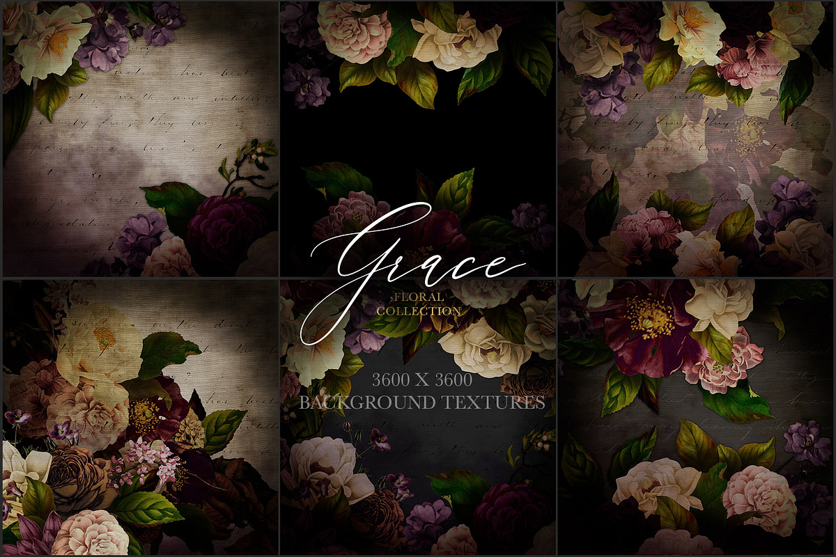 Grace Floral Collection, a Texture Illustration by Eclectic Anthology
