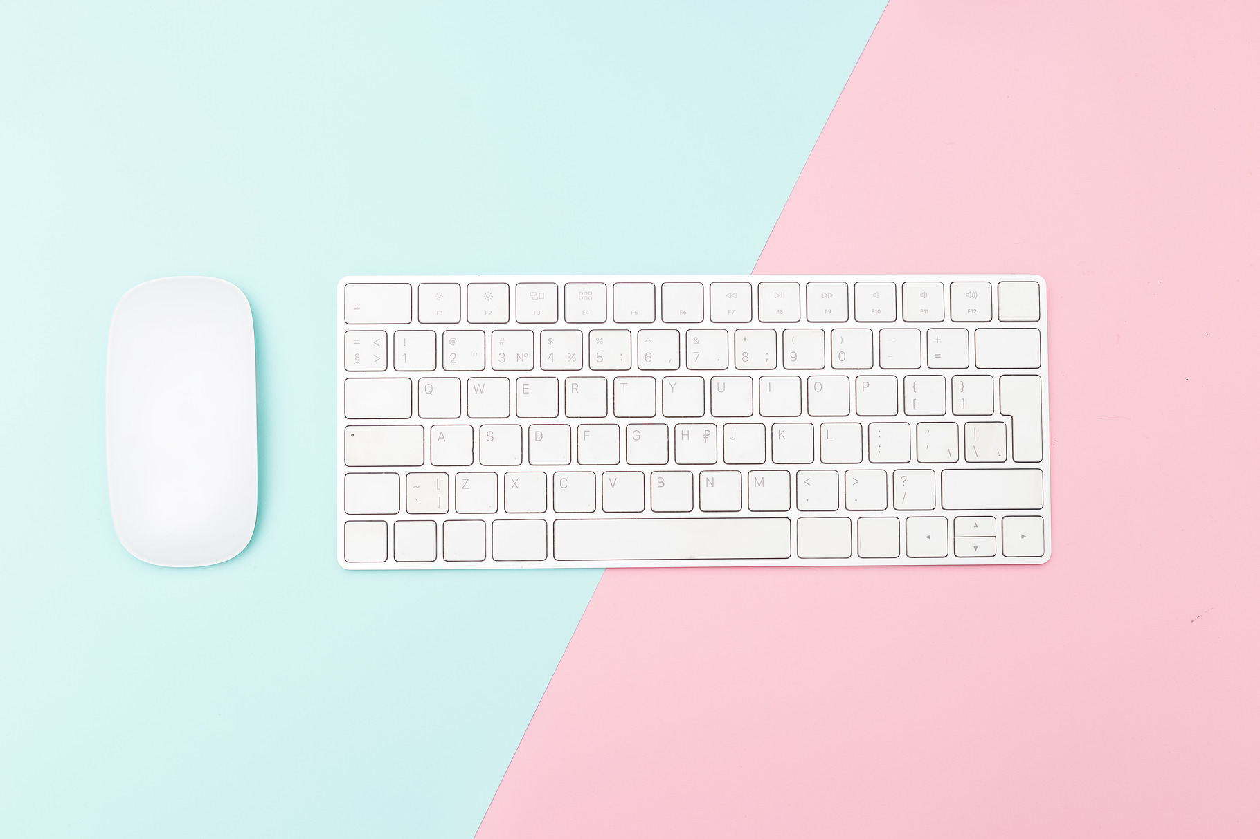 Keyboard and Mouse.Minimalist design, a Technology Photo by Nastassia