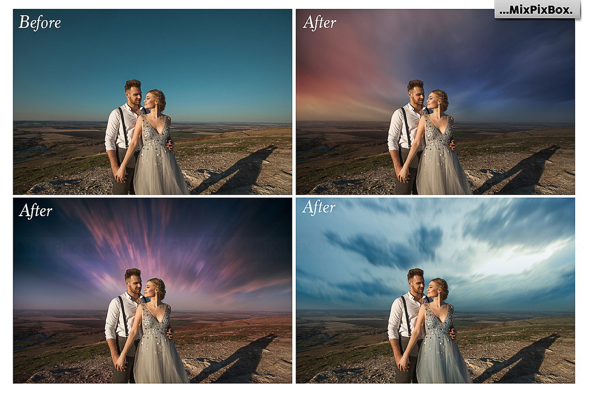 Long Exposure Sky Overlays, an Object Graphic by MixPixBox