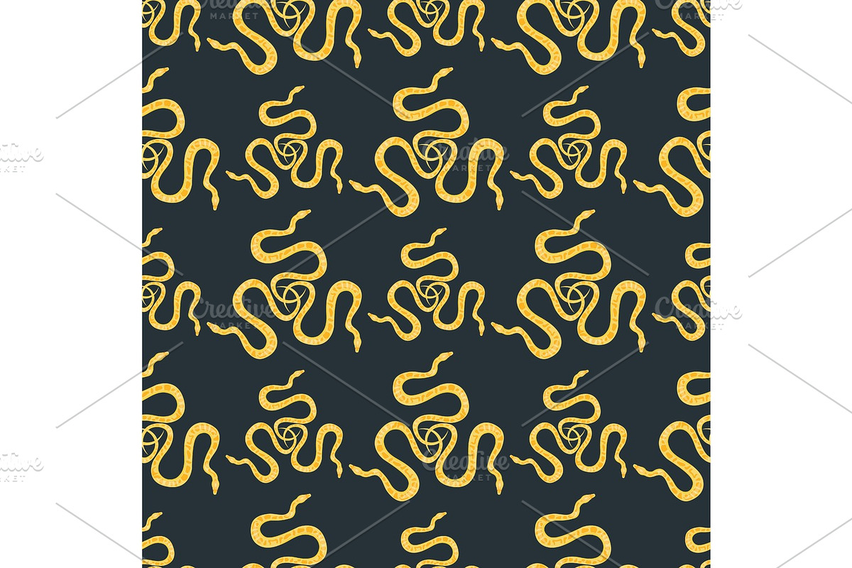 Snake reptile cartoon vector seamless pattern., an Animal Illustration ...