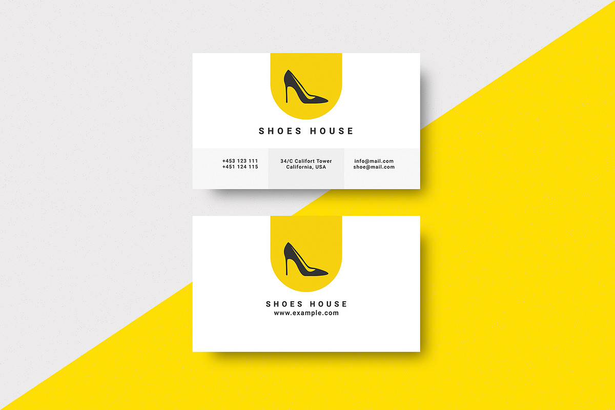 Shoe Business Card Template & Mockup, a Business Card Template by ...