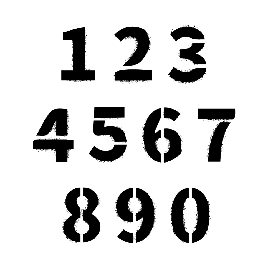 Realistic stencil numbers, an Object Graphic by BestPics