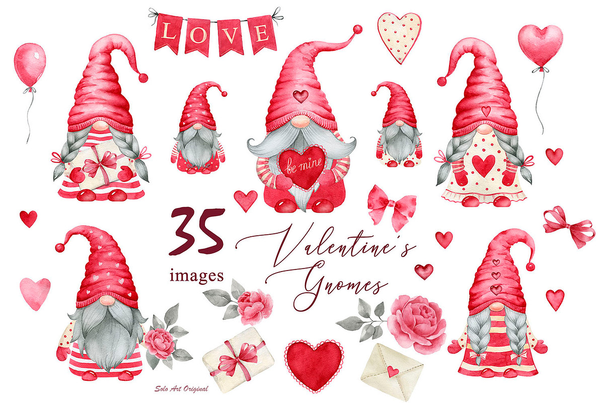 Valentine's day Gnomes girls/ boys