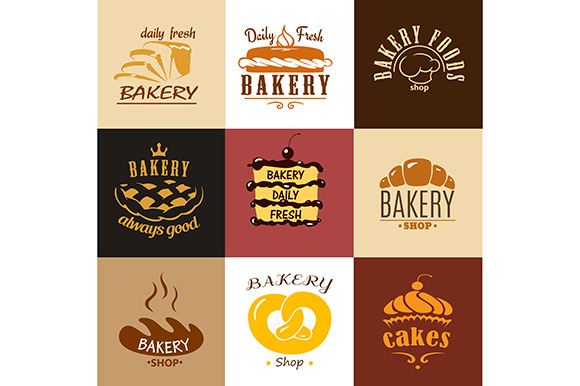 Creative bakery logos and banners, a Graphic by Vector Tradition
