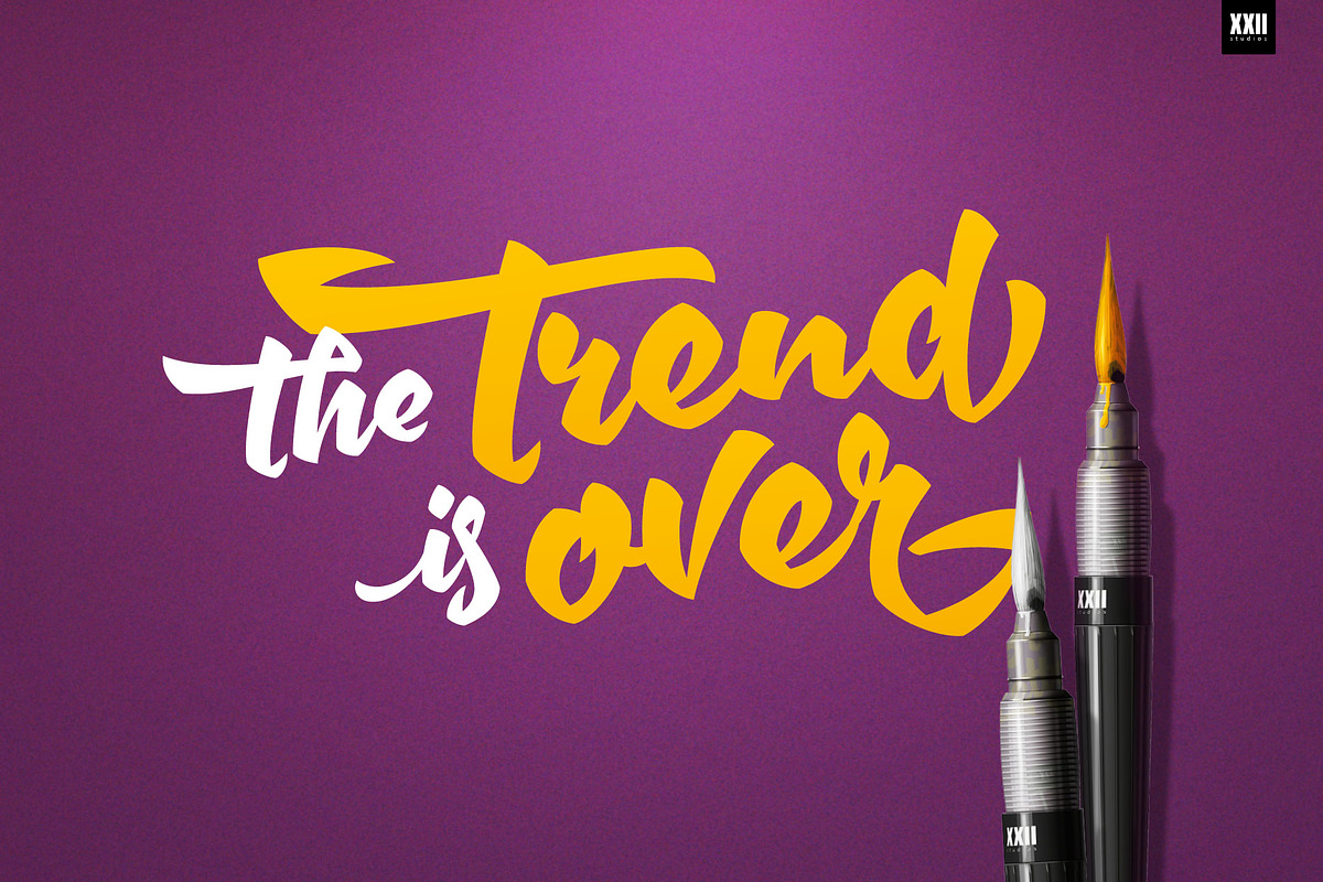 XXII Awesome Script, a Script Font by Doubletwo Studios