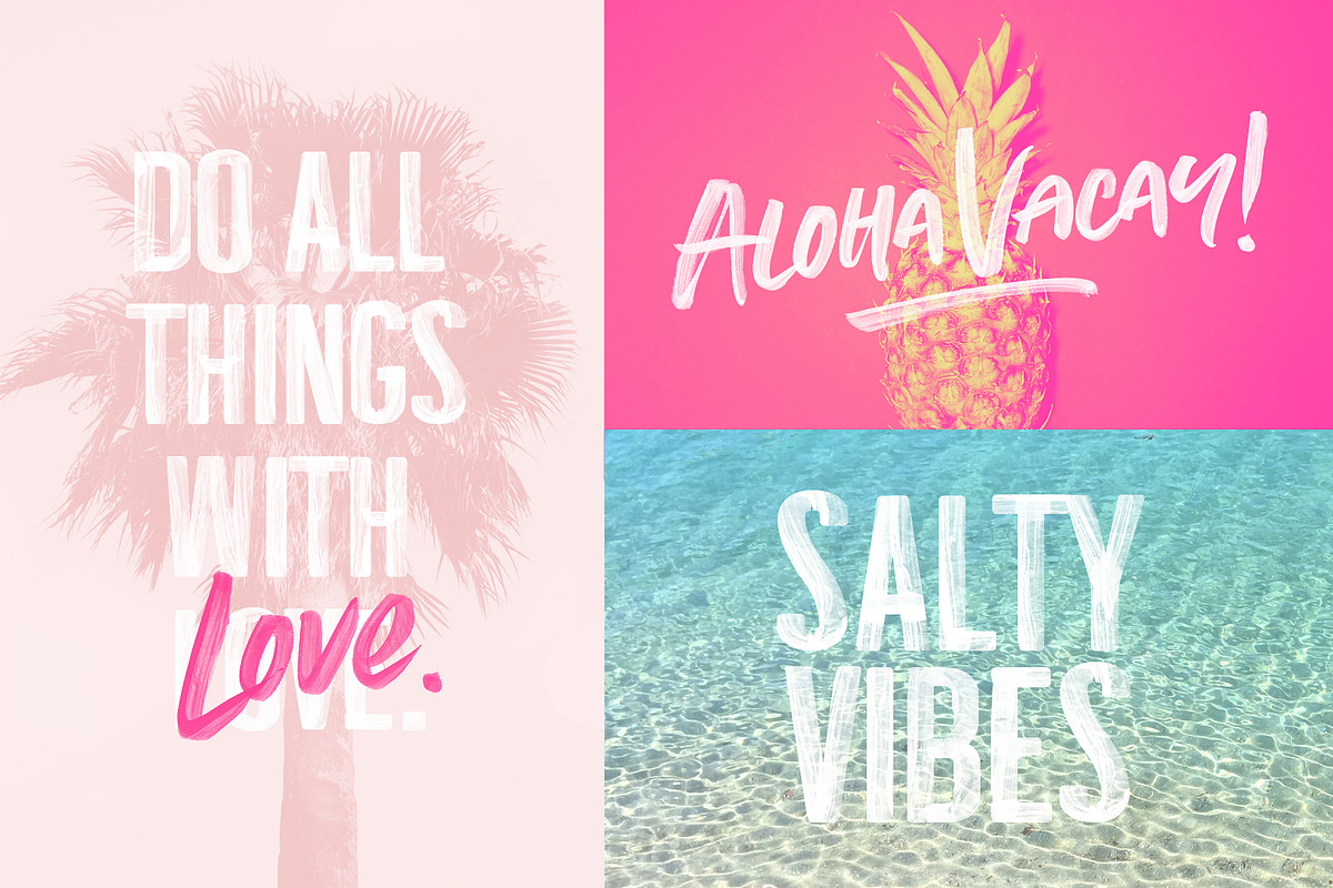 Summer Loving Font Collection, a Sans Serif Font by Nicky Laatz