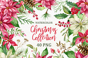 Christmas Watercolor Clip Art., an Illustration by Mary