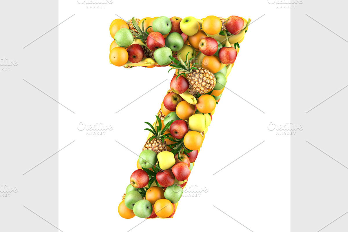 fruit number 7, an Education Illustration by IllustrationArtShop